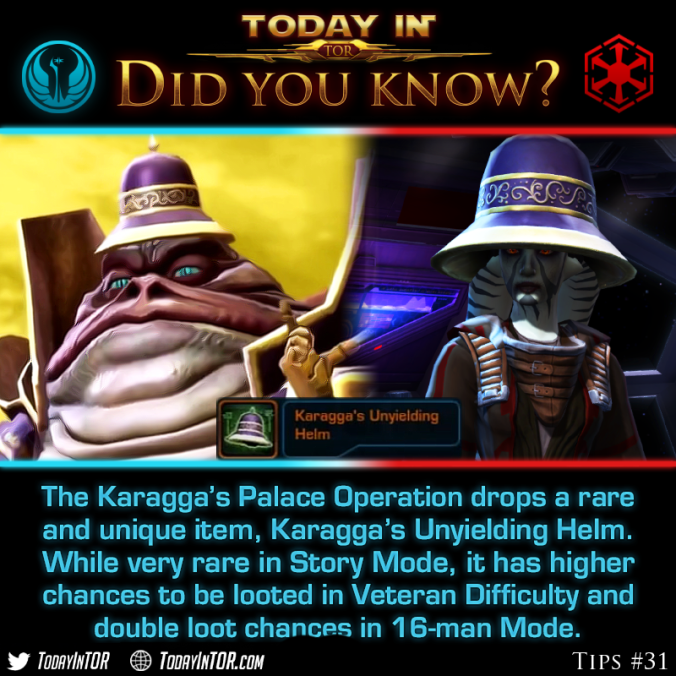 How to unlock Karagga’s Unyielding Helm in SWTOR | Today in TOR