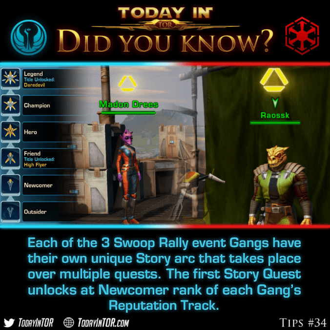 SWTOR Swoop Rally Event Quest Guide | Today in TOR