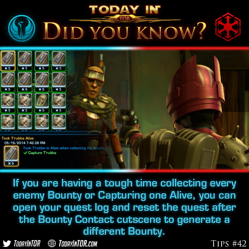 SWTOR Bounty Event How to Get the Right Bounty | Today in TOR