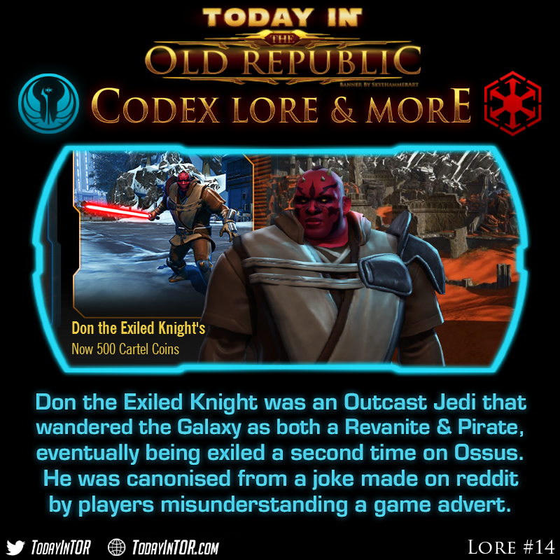 Don the Exiled Knight in SWTOR | Today in TOR