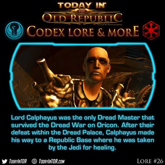Codex Lore #26 – Dread Master Calphayus | Today in TOR