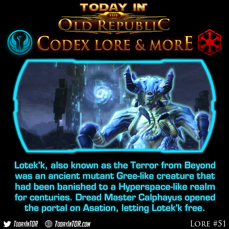 Codex Lore #51 – Lotek’k the Terror from Beyond | Today in TOR