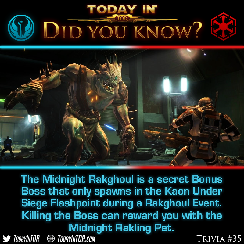 Did You Know #70 – Midnight Rakghoul Boss | Today in TOR