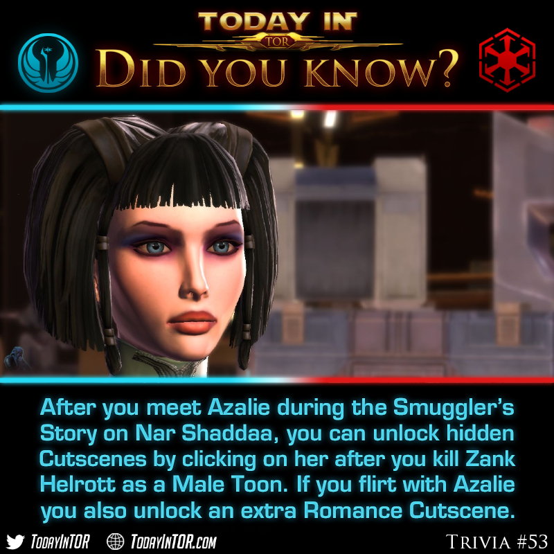 SWTOR Smuggler Azalie Romance Guide | Today in TOR
