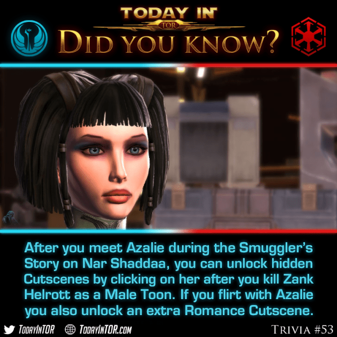 SWTOR Smuggler Azalie Romance Guide | Today in TOR