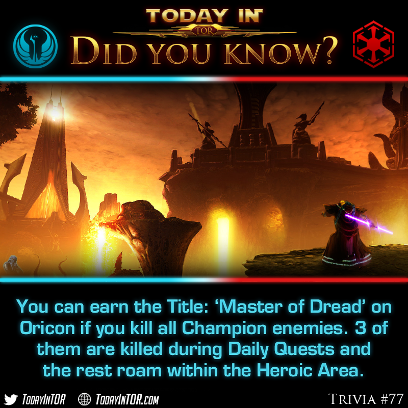 Master of Dread Legacy Title Guide | Today in TOR