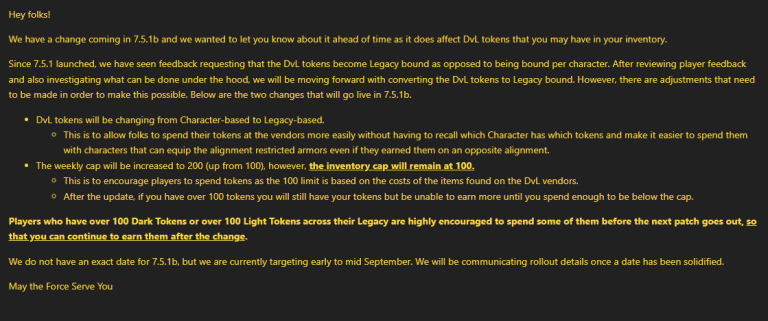 SWTOR Dark vs Light Token Guide | Today in TOR